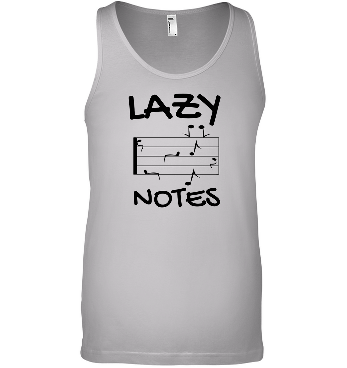 Lazy Notes (Black) - Bella + Canvas Unisex Jersey Tank – I Just LOVE Music